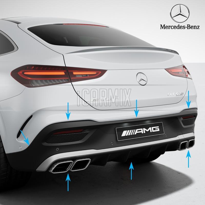 Genuine Mercedes Benz Retrofit GLE63S Chrome Style Rear Diffuser W ...