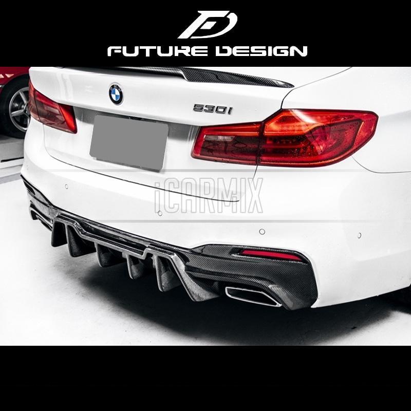 Future Design Carbon Fibre Rear Diffuser GT Style For BMW 5 Series G30 ...