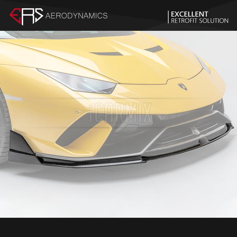 ERS Dry Carbon Fiber Front Lip V Style For Lamborghini Huracan LP580 ...