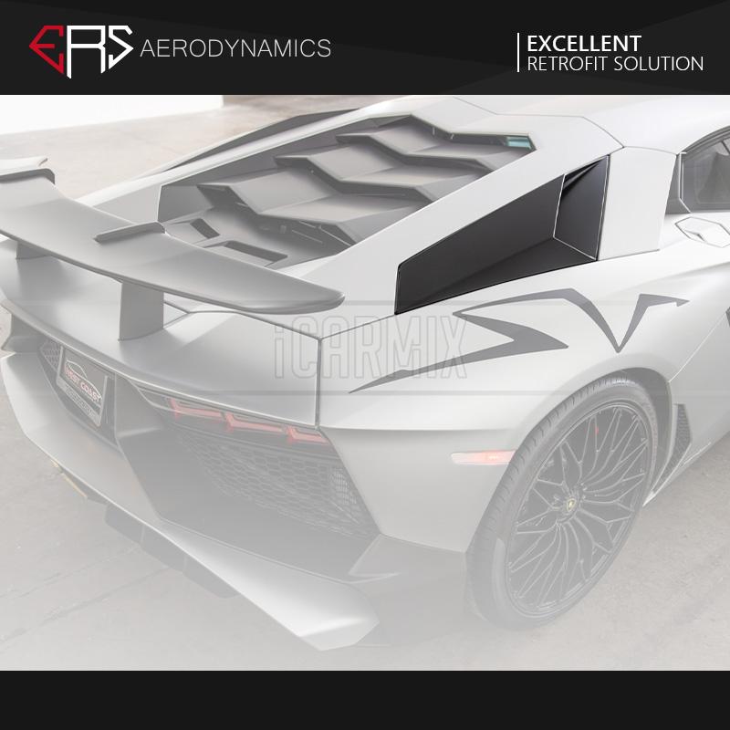 ERS Dry Carbon Fiber Rear Side Scoops V Style For Lamborghini Aventador ...