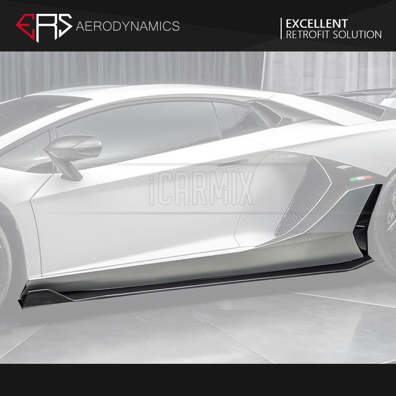 Ers Dry Portion Carbon Fiber Side Skirts Svj Style For Lamborghini