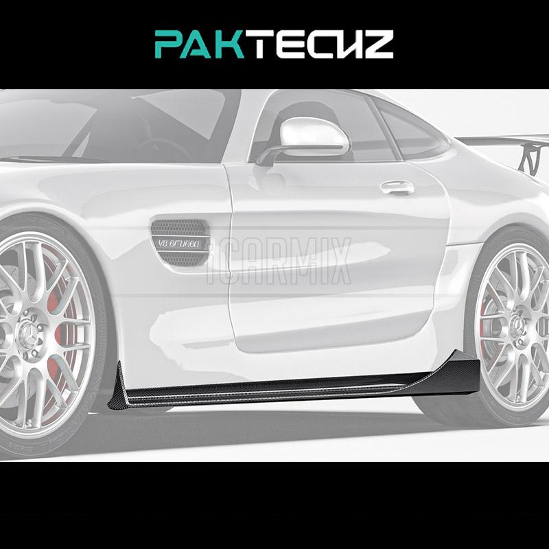 PAKTECHZ Design Carbon Fiber Side Skirts Ver.1 For Mercedes Benz AMG GT C190 GT/GTS – 2014-2016 ...