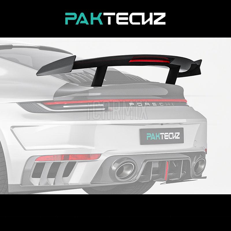 PAKTECHZ Design Dry Carbon Fiber Rear Wing Spoiler For Porsche 911 992. ...
