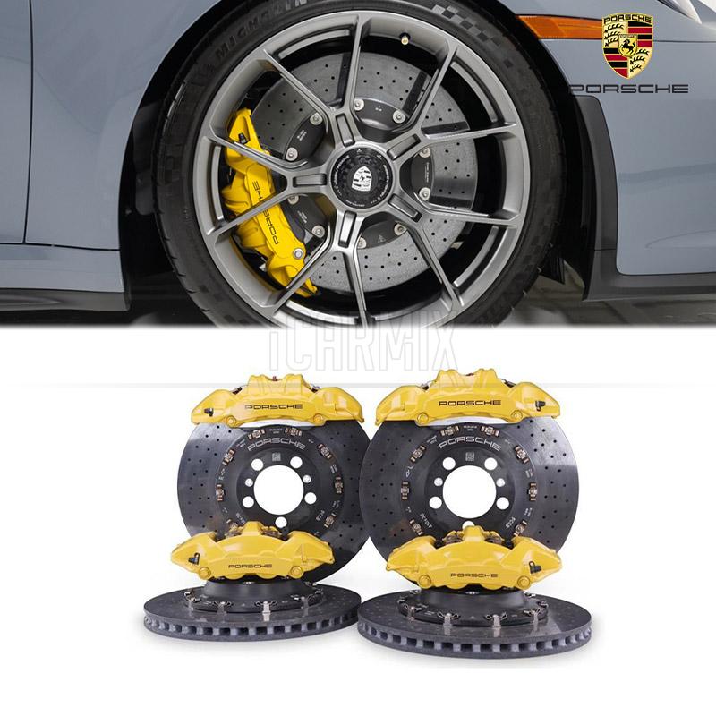 Genuine Porsche Retrofit Carbon Ceramic Front 6 Pot Rear 4 Pot PCCB ...