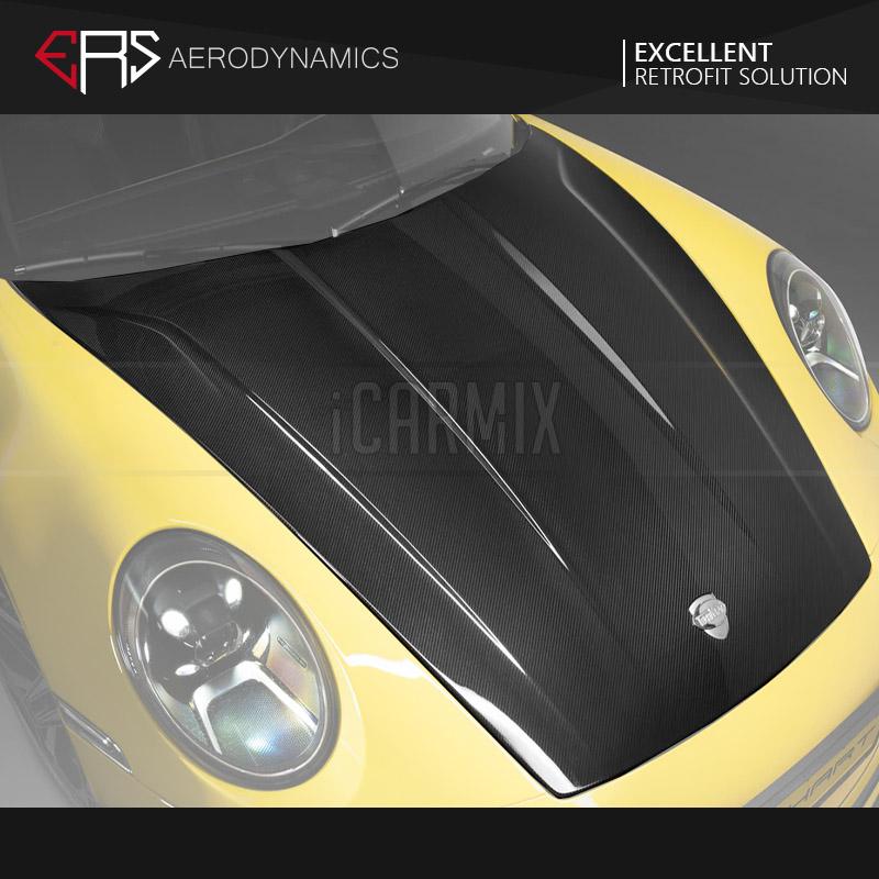 ERS Dry Carbon Fiber Front Hood Bonnet T Style For Porsche 911 992.2 ...
