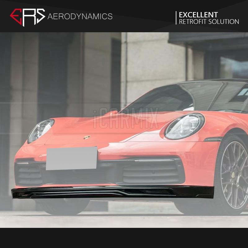 ERS Dry Carbon Fiber Front Lip Techare Style For Porsche 911 992.1 ...