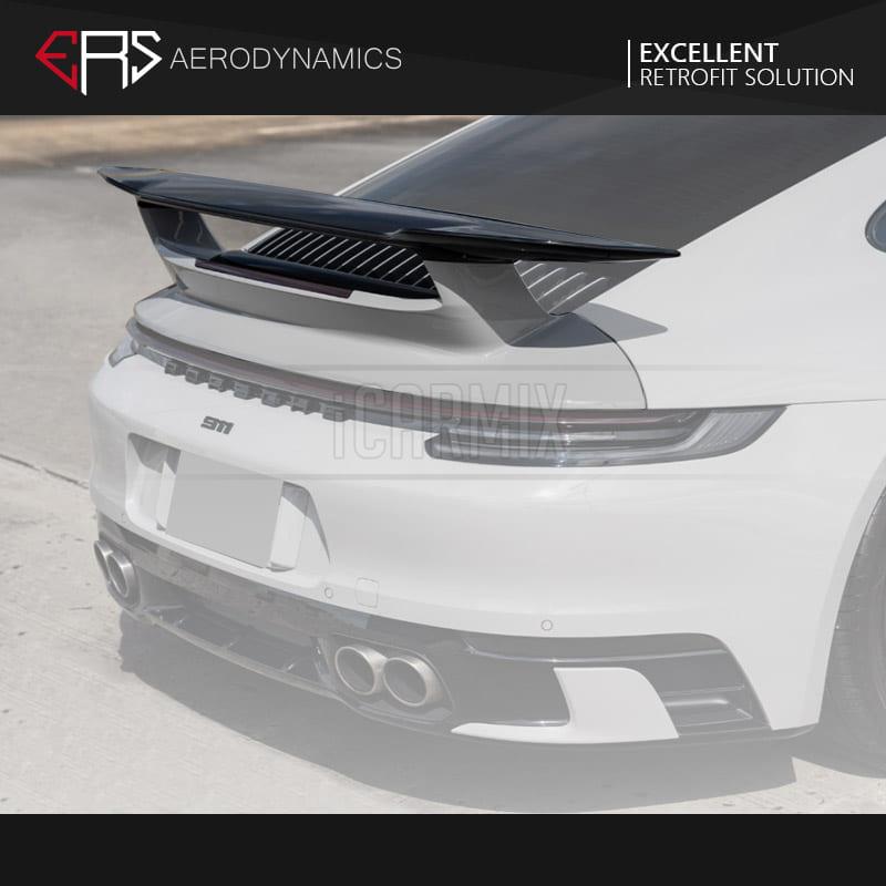 ERS Dry Carbon Fiber Rear Wing Spoiler W/ Spoiler Base SD Style For ...