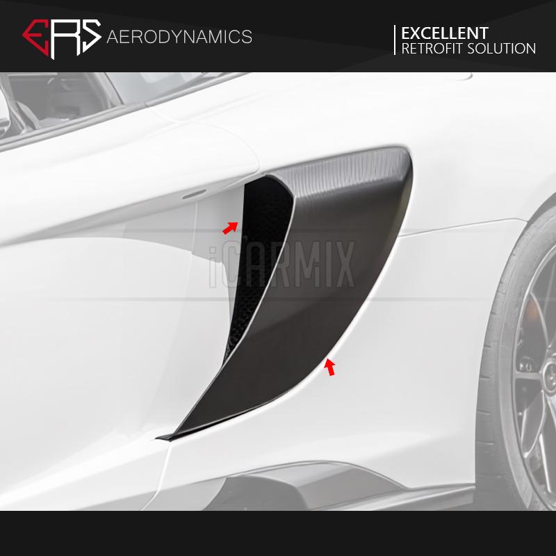 ERS Dry Carbon Fiber Side Air Intakes Upgrade 675LT Style For Mclaren ...